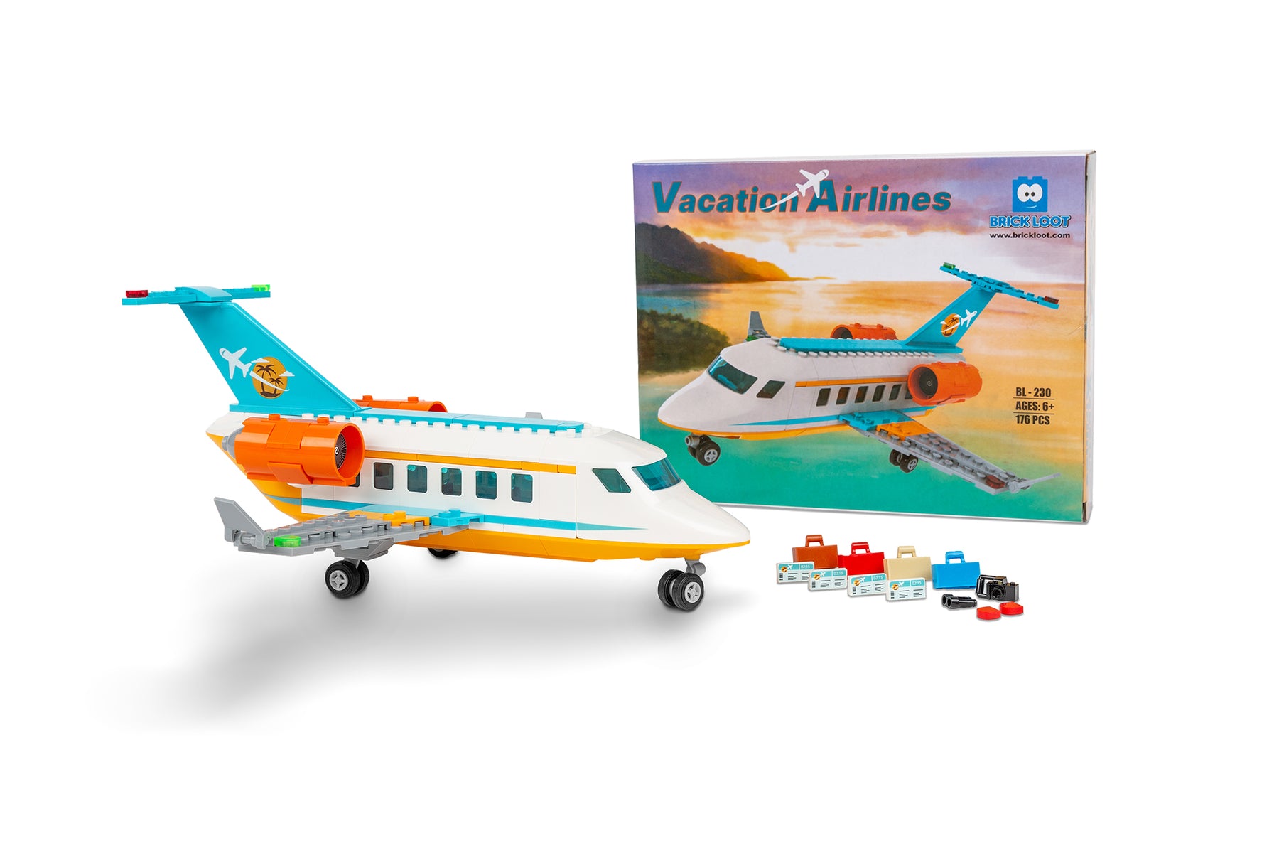 Vacation Airlines Airplane Brick Set – Brick Loot