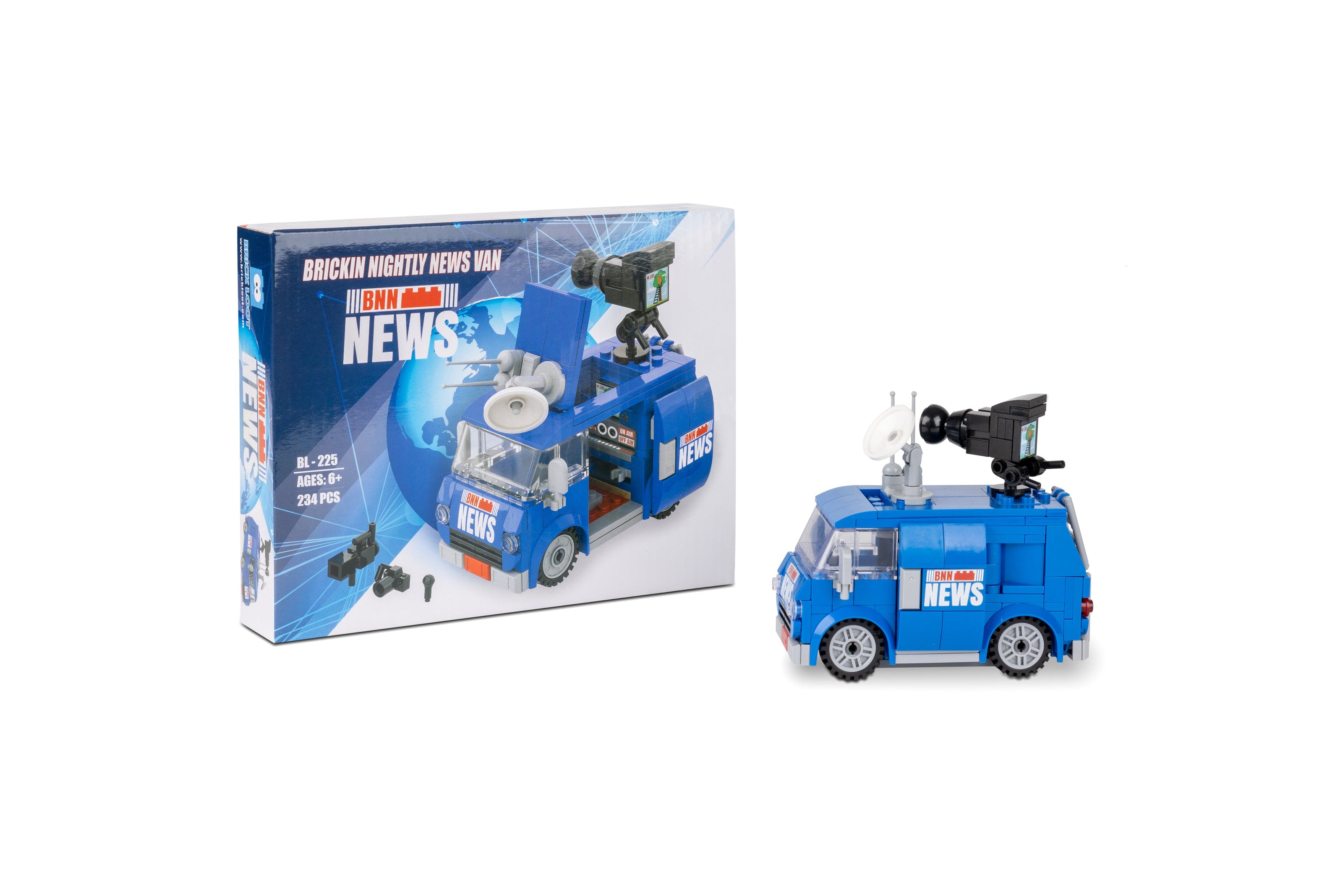 Brickin Nightly News Van Brick Set | Brick Loot