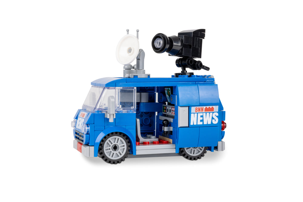 Brickin Nightly News Van Brick Set | Brick Loot