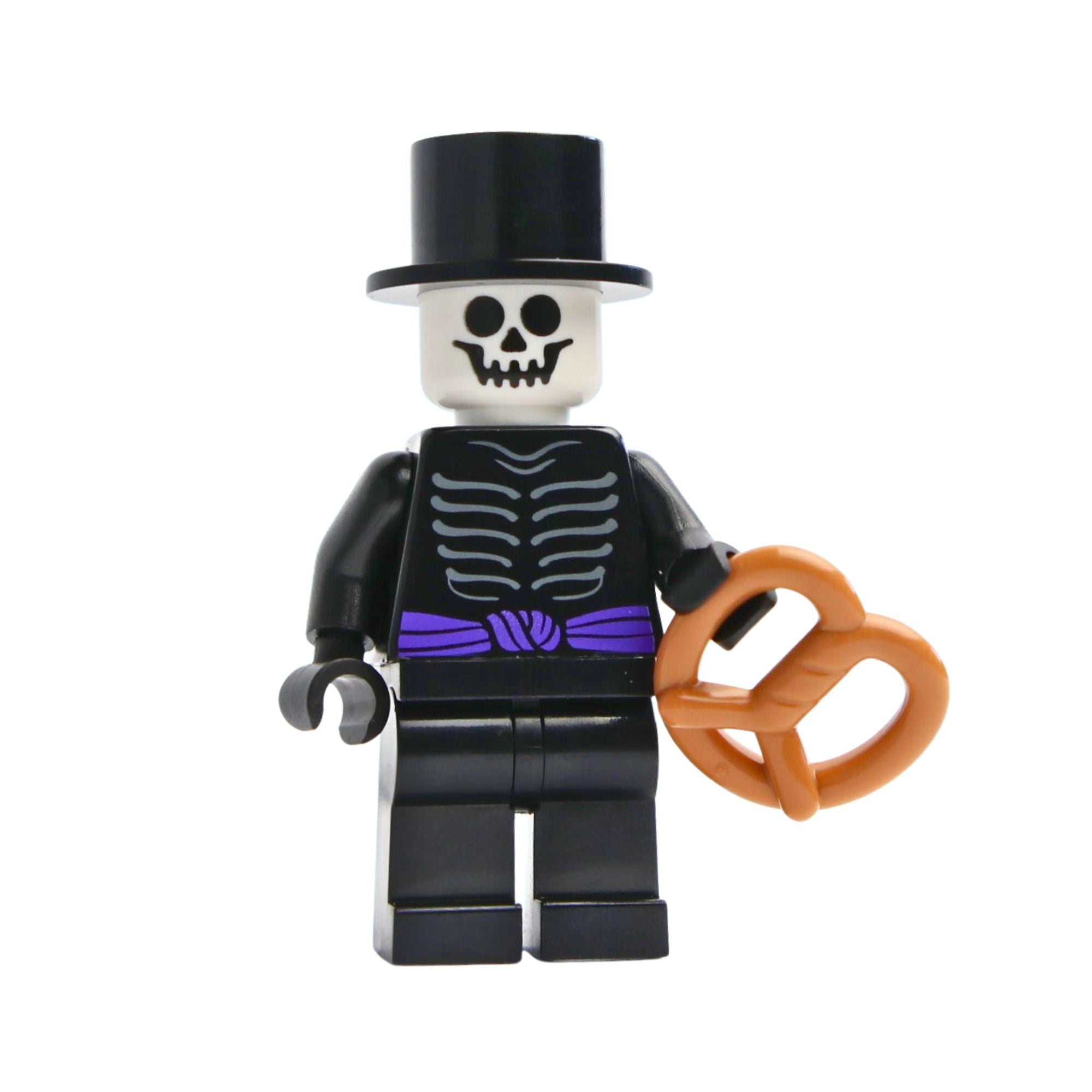 Baron Bones - The Dapper Skeleton with a Curious Pretzel - 100% LEGO C