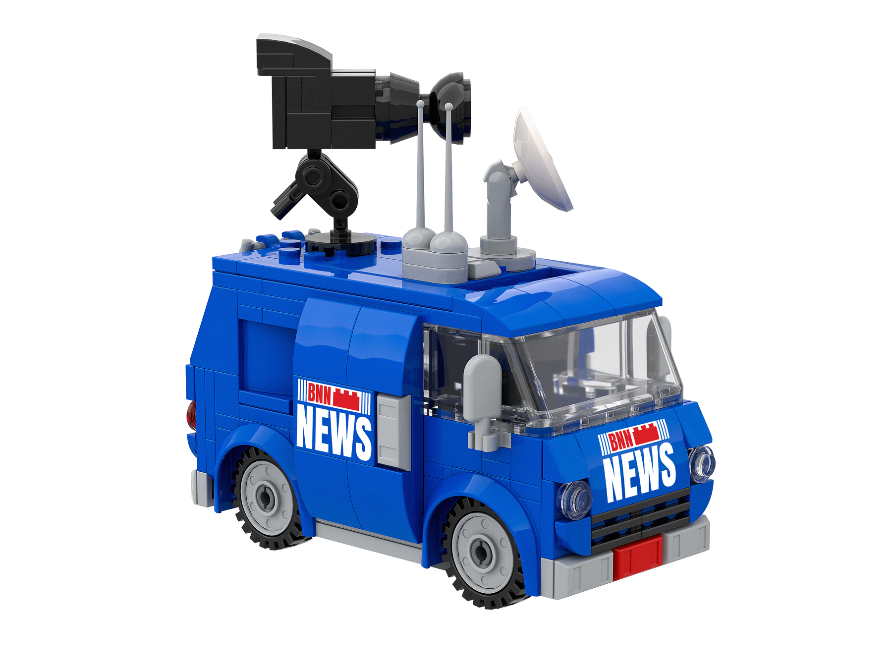 Brickin Nightly News Van Brick Set | Brick Loot