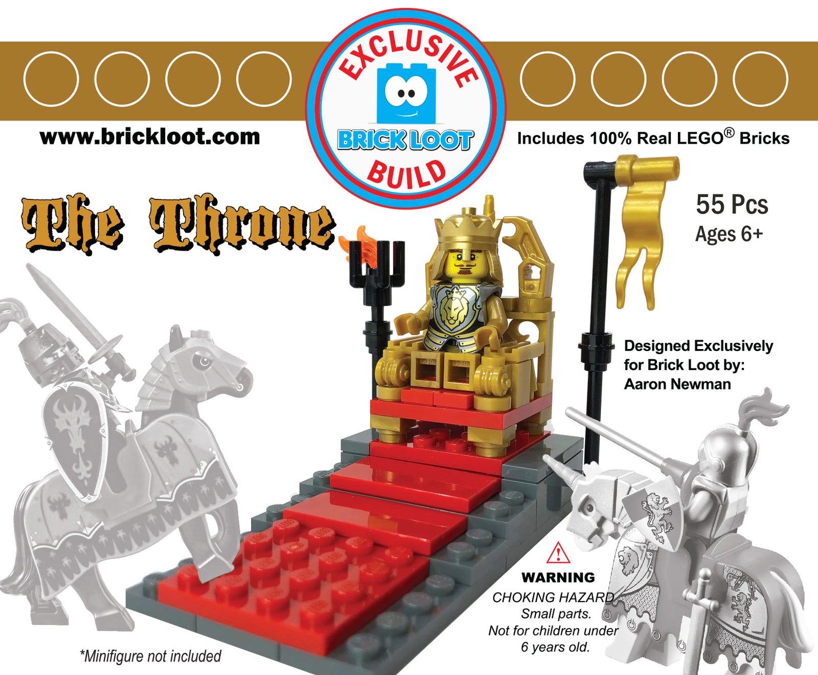 Exclusive Brick Loot Build The Throne by Aaron Newman–100% LEGO Bricks